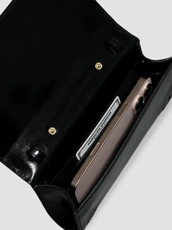 Alexis Bittar 14k-gold-plated & Leather Clutch - Black