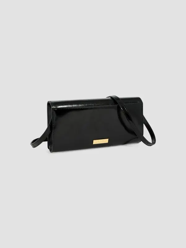 Alexis Bittar 14k-gold-plated & Leather Clutch - Black