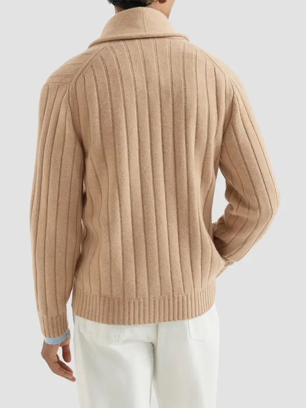Brunello Cucinelli Cashmere Ribbed Cardigan