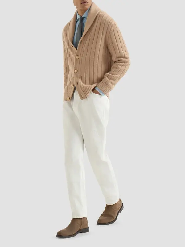 Brunello Cucinelli Cashmere Ribbed Cardigan
