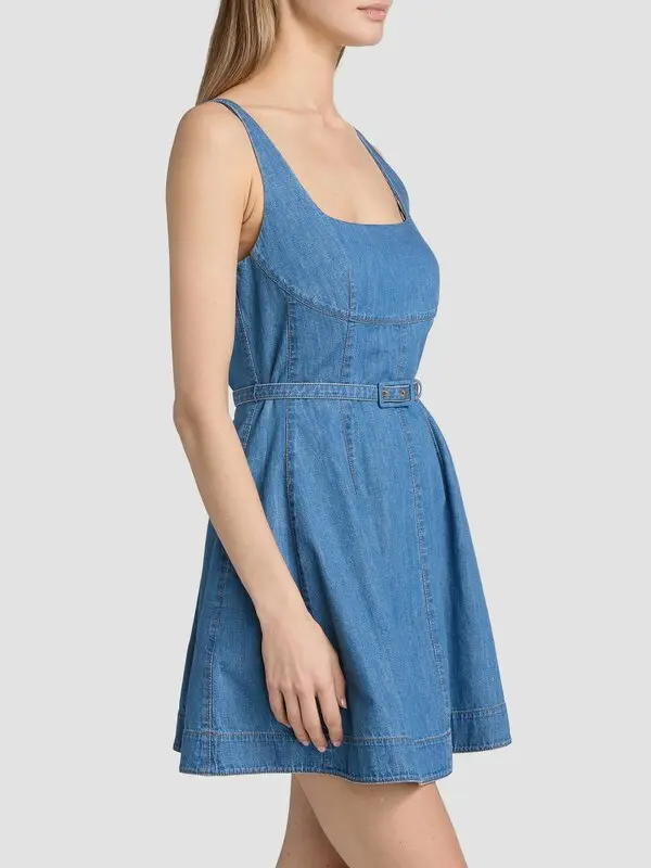 Tanya Taylor Paige Belted Denim Minidress
