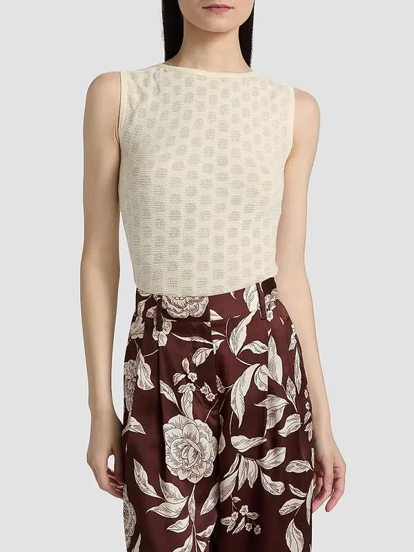 Tanya Taylor Charlisa Cotton-blend Knit Top