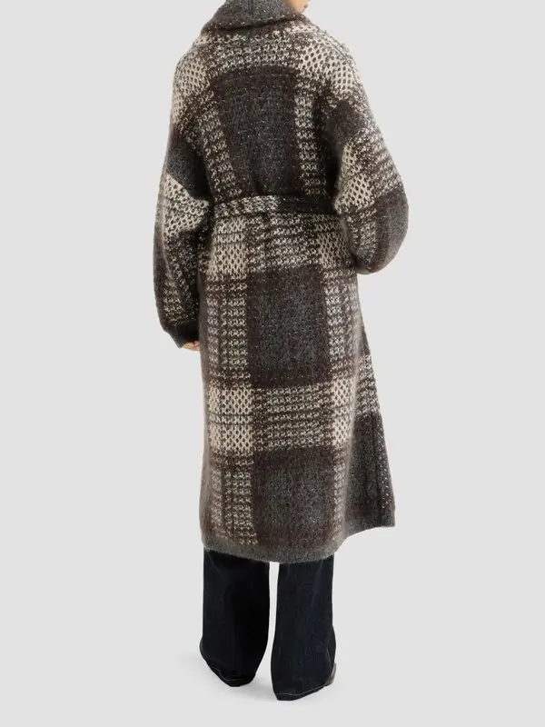 Brunello Cucinelli Dazzling Tartan Double Knit Coat