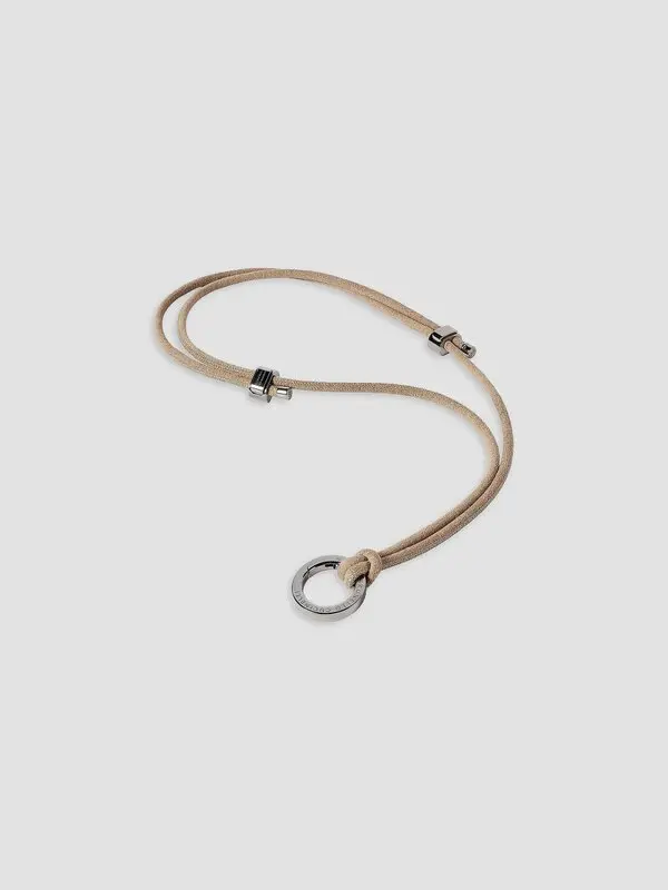 Brunello Cucinelli Alcantara Glasses Cord With Monili - Beige