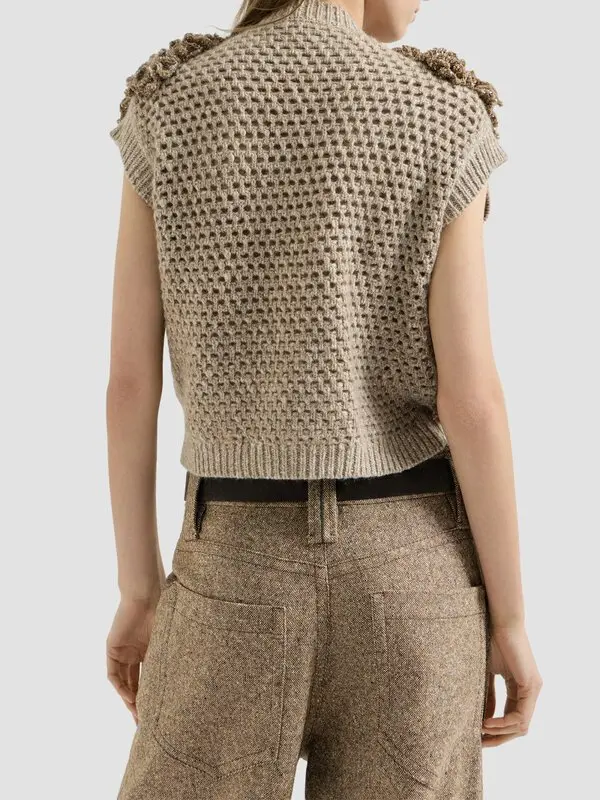 Brunello Cucinelli Handmade Dazzling Blossom Opera Knit Vest