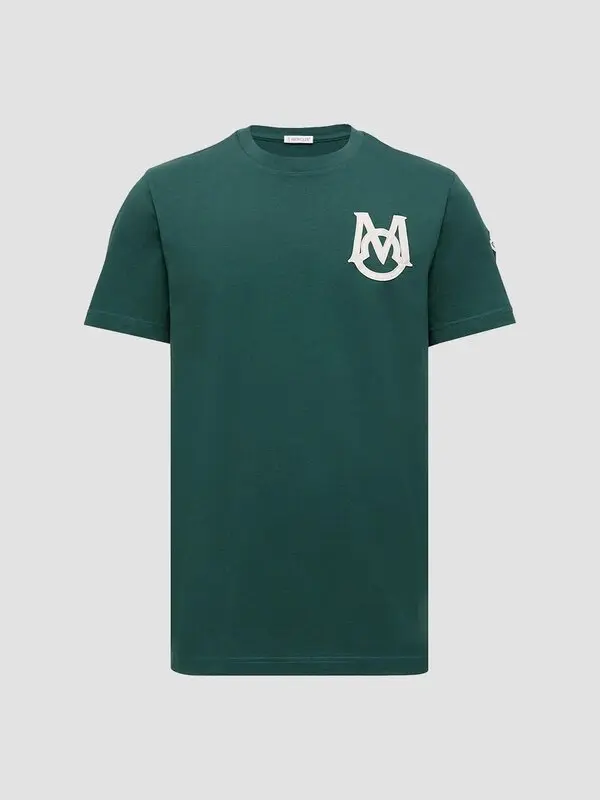 Moncler Crew-neck T-shirt In Cotton - Leaf Green