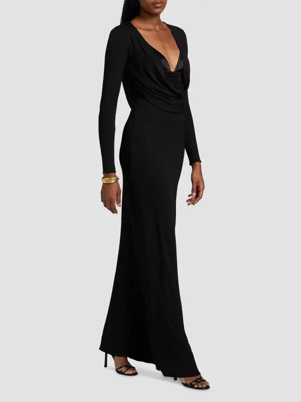 Elisabetta Franchi Red Carpet Crêpe Jersey Column Gown