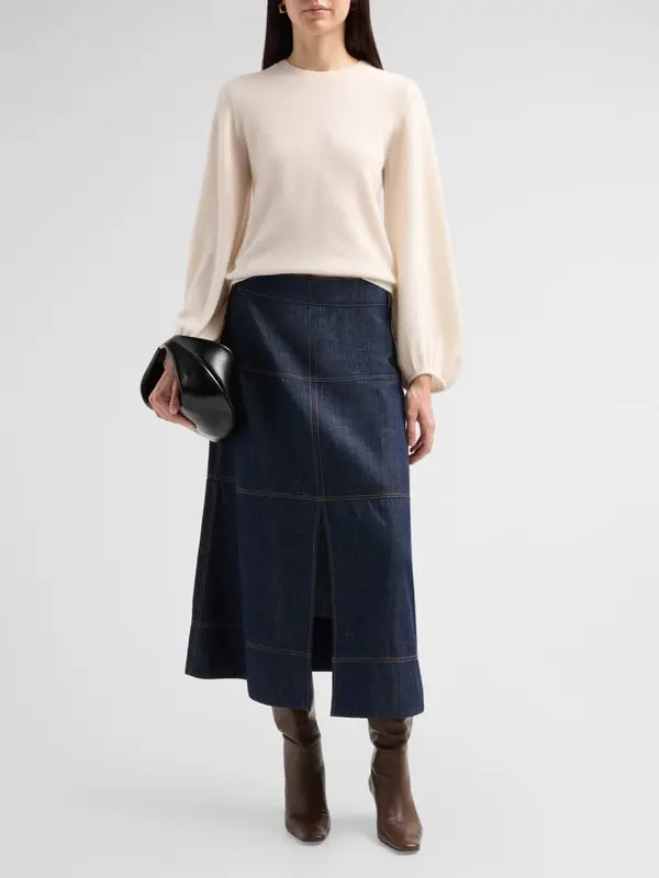 Tanya Taylor Marina Cashmere Crewneck Sweater
