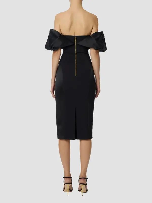 Elisabetta Franchi Duchess Satin 3d Cocktail Dress