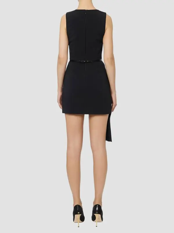 Elisabetta Franchi Crêpe Tuxedo Asymmetric Dress