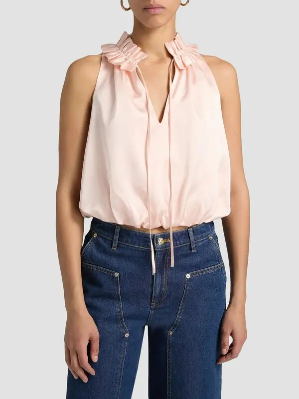 Cinq À Sept Lucianna Ruffled Collar Bubble Top