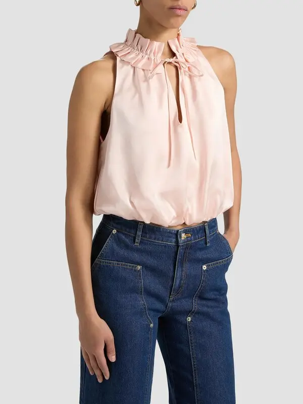 Cinq À Sept Lucianna Ruffled Collar Bubble Top