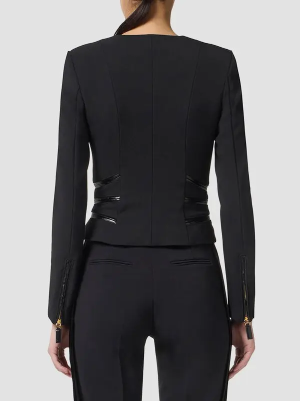 Elisabetta Franchi Double-layer Crêpe Jacket