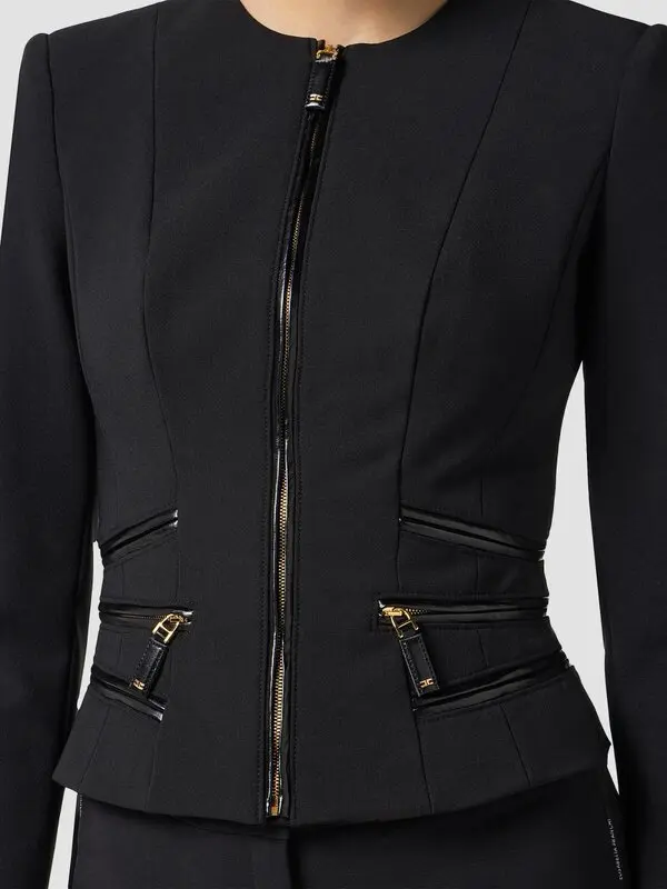 Elisabetta Franchi Double-layer Crêpe Jacket