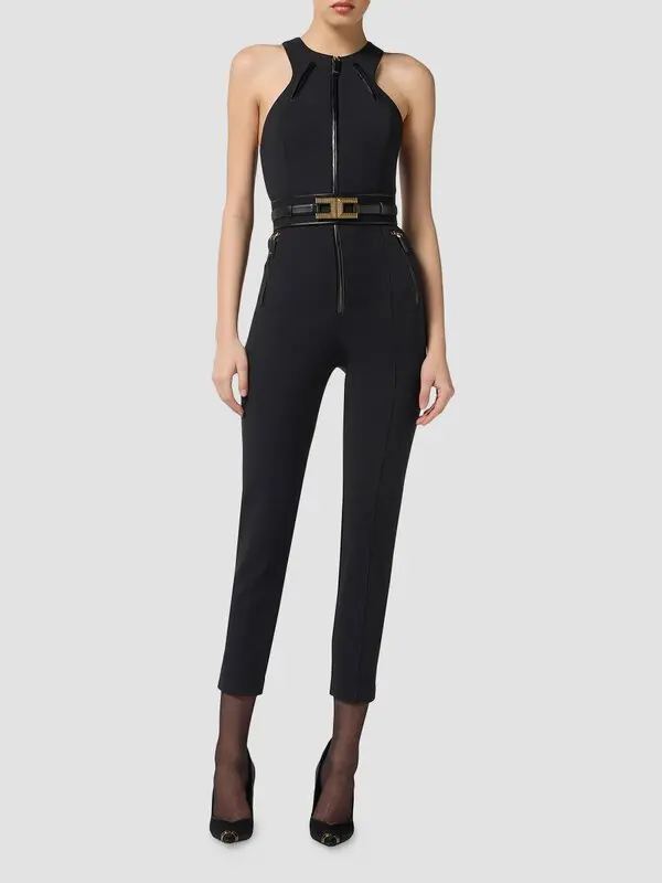 Elisabetta Franchi Crêpe Zip Jumpsuit