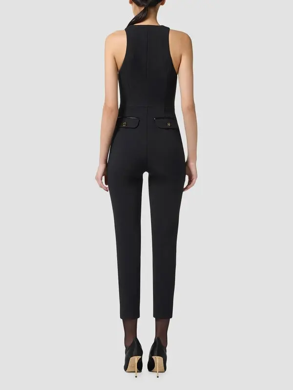 Elisabetta Franchi Crêpe Zip Jumpsuit
