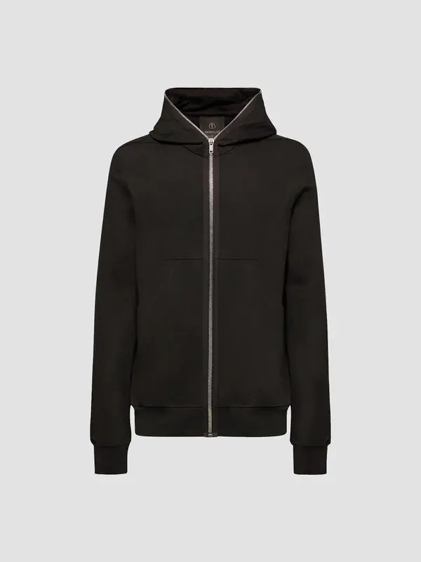 Moncler Rick Owens Ziplock Hooded Sweatshirt In Cotton
