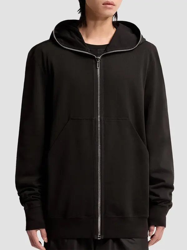 Moncler Rick Owens Ziplock Hooded Sweatshirt In Cotton