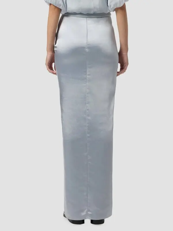 Elisabetta Franchi Satin Wrap Maxi Skirt