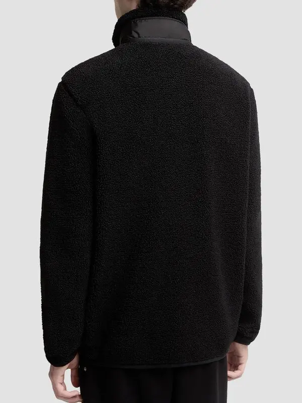 Moncler Zip-up Sweatshirt In Teddy - Black