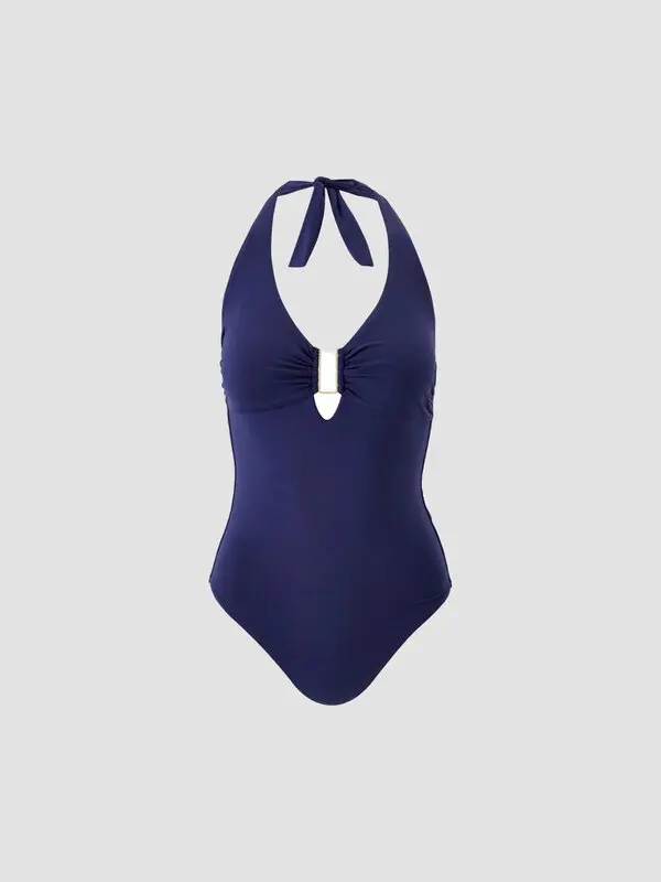Melissa Odabash Tampa Halterneck One-piece Swimsuit - Navy