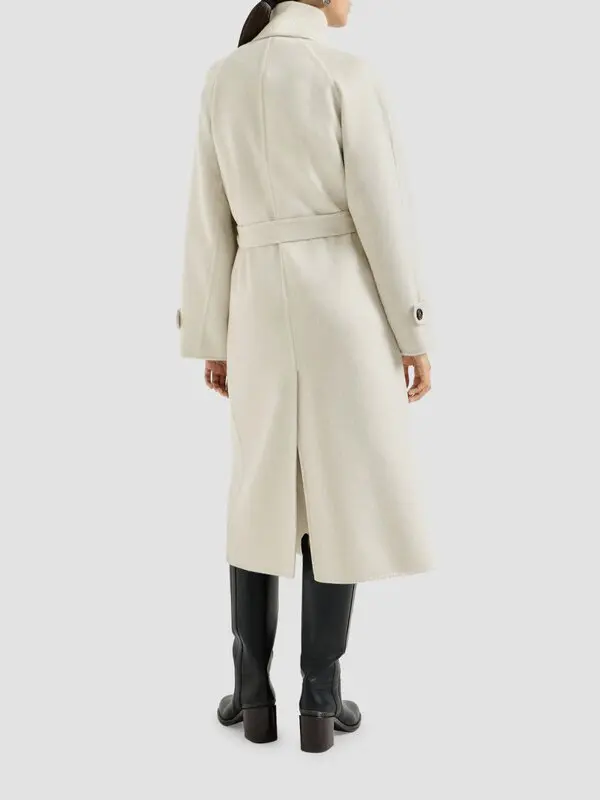 Brunello Cucinelli Hand-crafted Coat In Cashmere Beaver Double Cloth