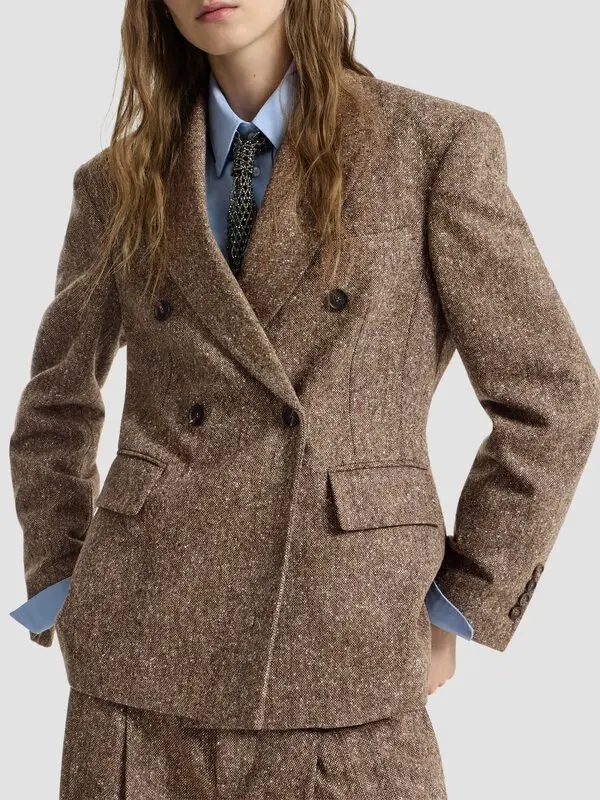 Brunello Cucinelli Virgin Wool Donegal Blazer