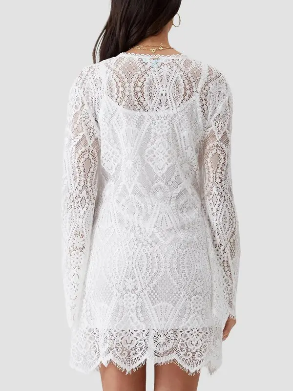 Melissa Odabash Elizabeth Lace Tunic Minidress