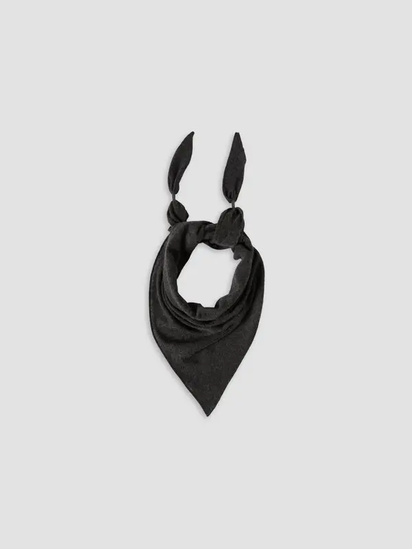 Brunello Cucinelli Cashmere Scarf With Shiny Details - Anthracite