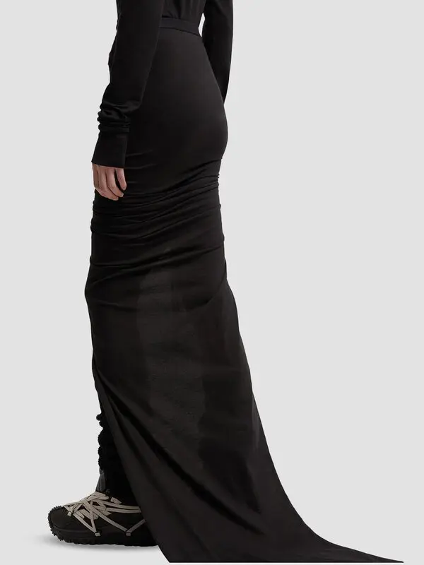 Moncler Rick Owens Adjustable Skirt In Cotton
