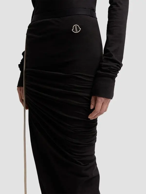 Moncler Rick Owens Adjustable Skirt In Cotton