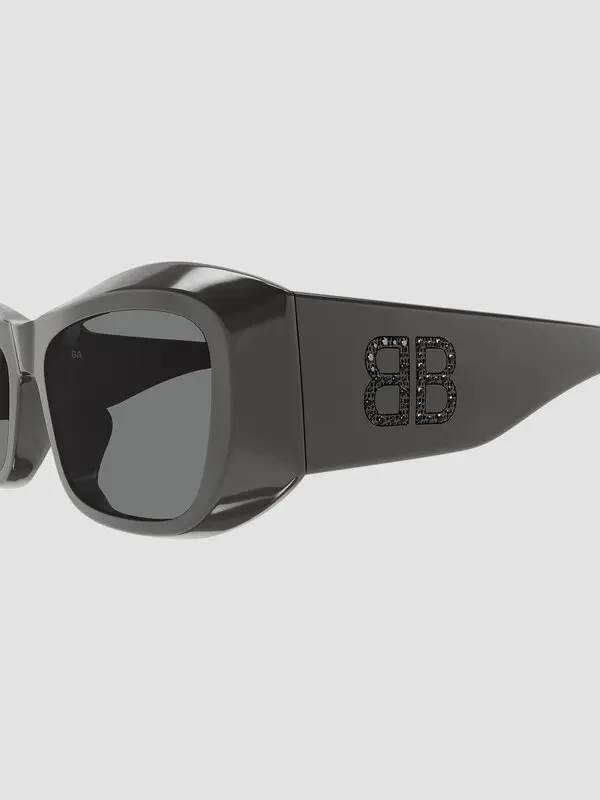 Balenciaga Signature 54mm Square Sunglasses - Grey