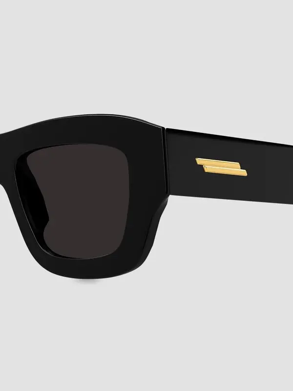 Bottega Veneta Flat 50mm Squared Sunglasses - Black