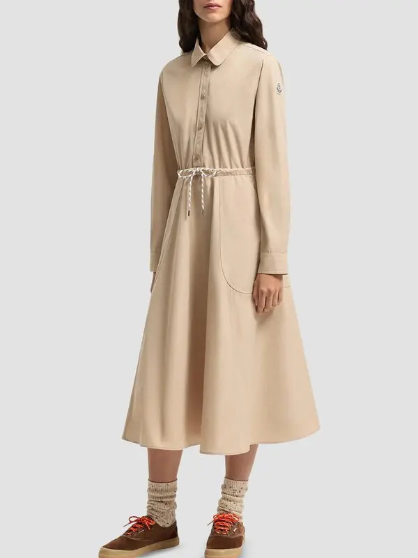 Moncler Shirt Dress In Poplin