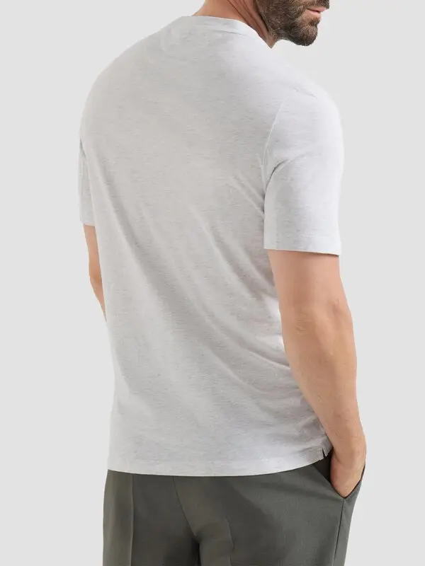 Brunello Cucinelli Cotton Jersey Crewneck T-shirt - Pearl
