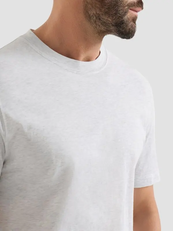 Brunello Cucinelli Cotton Jersey Crewneck T-shirt - Pearl