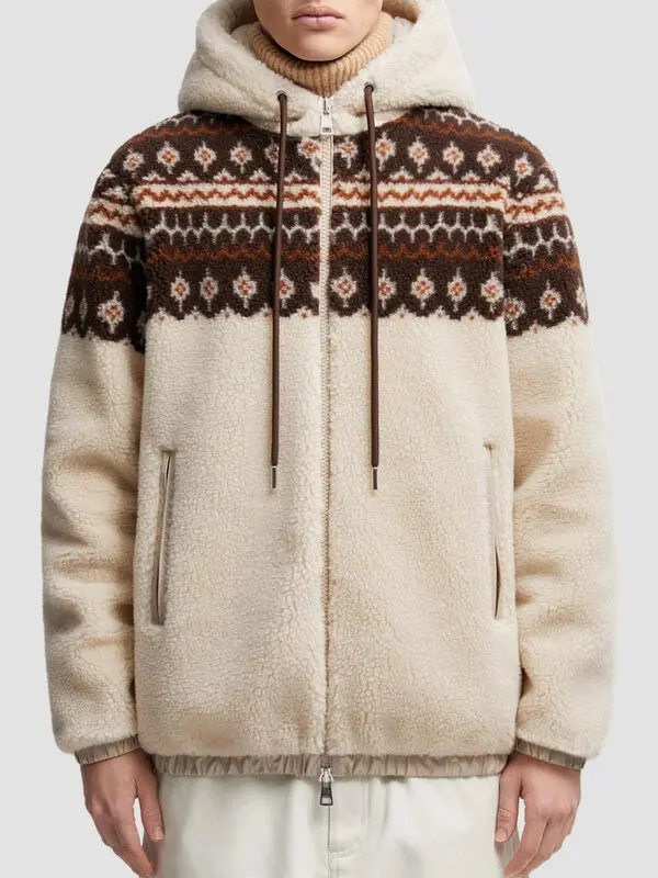 Moncler Hoodie In Wool Blend