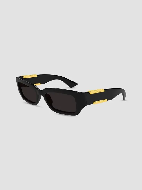 Bottega Veneta Dash Ribbon 53mm Rectangular Sunglasses - Black