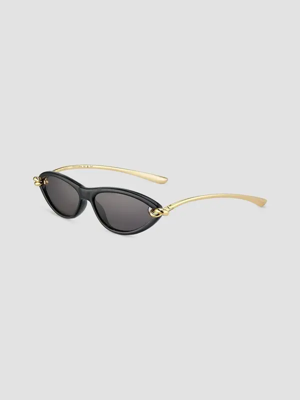 Bottega Veneta New Knot 56mm Cat-eye Sunglasses - Black