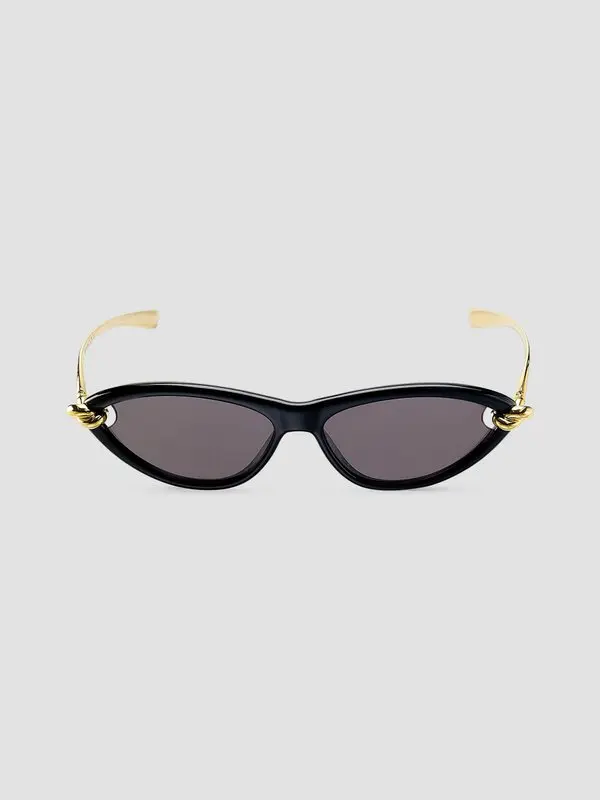 Bottega Veneta New Knot 56mm Cat-eye Sunglasses - Black