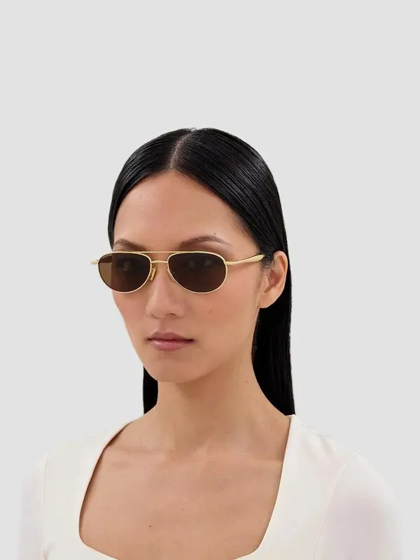 Bottega Veneta Fin 56mm Aviator Sunglasses
