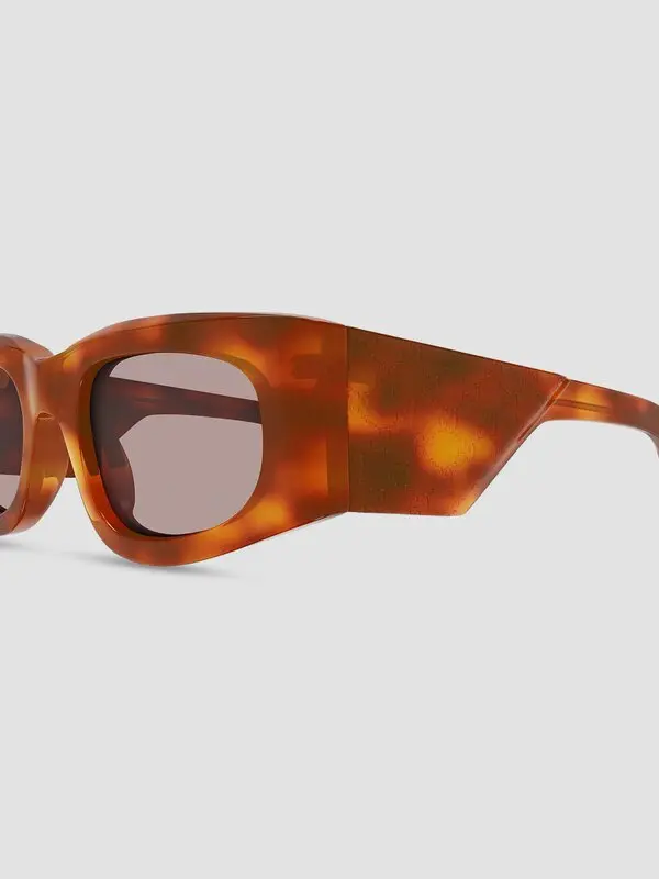 Gucci Oblique 51mm Squared Sunglasses - Brown