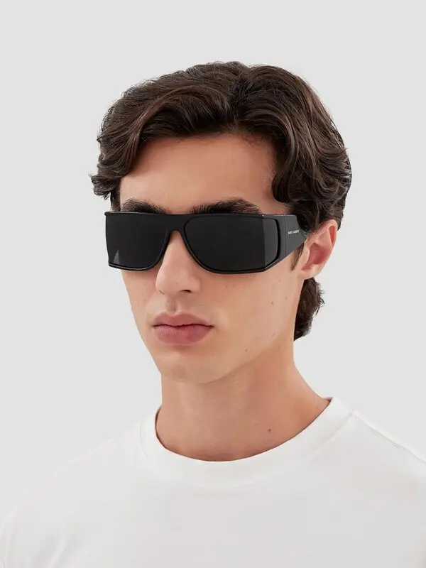Saint Laurent 75mm Rectangular Sunglasses