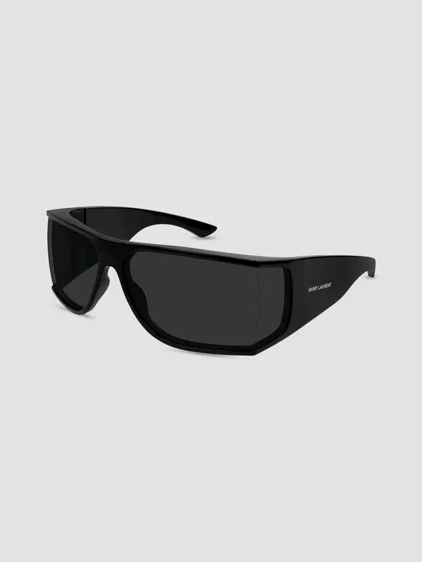 Saint Laurent 75mm Rectangular Sunglasses - Black