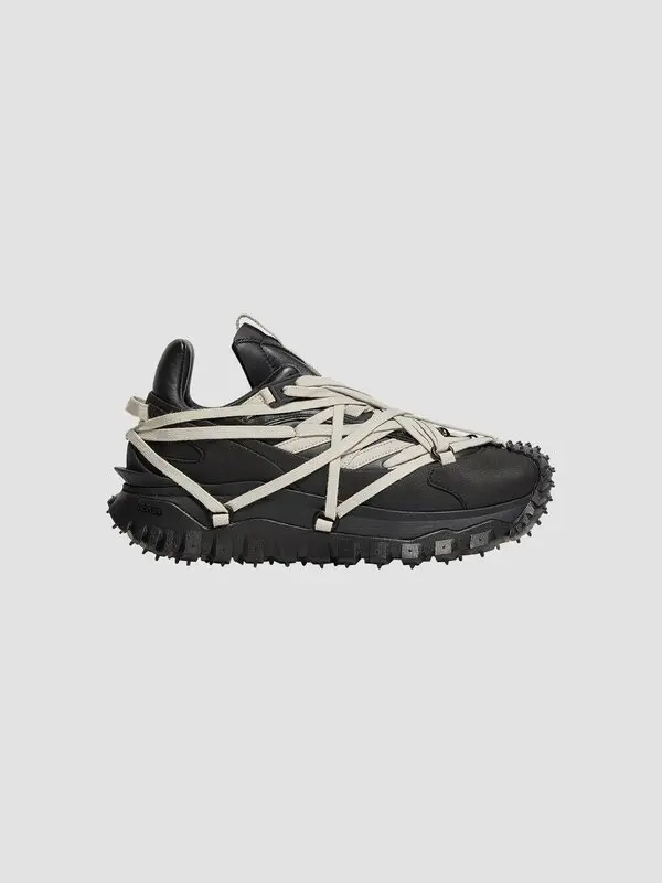 Moncler Rick Owens Trailgrip Megalace Sneakers In Leather