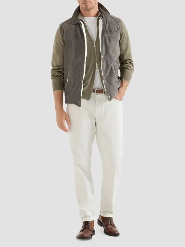 Brunello Cucinelli Gart-dyed Traditional Fit Five-pocket Jeans In Lightweight Denim