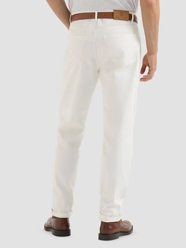 Brunello Cucinelli Gart-dyed Traditional Fit Five-pocket Jeans In Lightweight Denim
