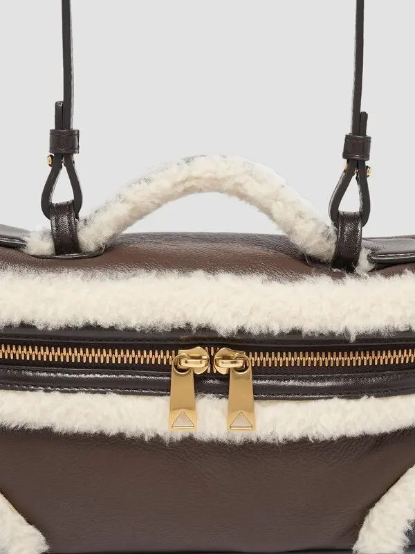 Bottega Veneta Bang Bang Shearling-trimmed Vanity Case