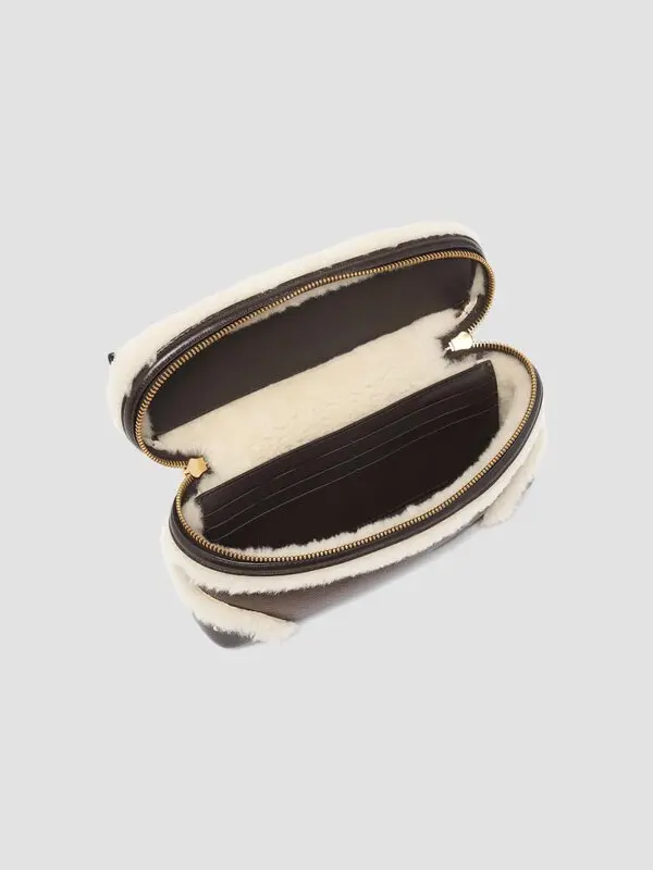 Bottega Veneta Bang Bang Shearling-trimmed Vanity Case