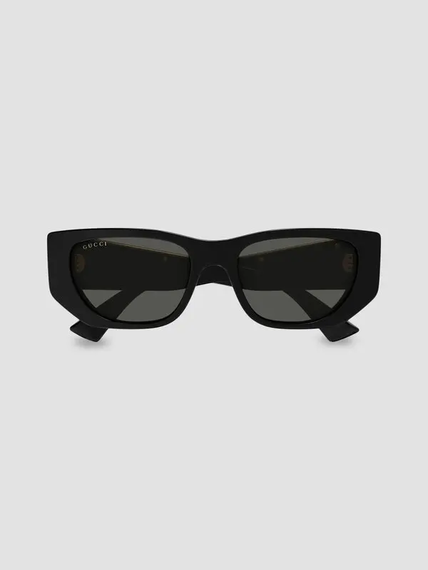 Gucci Subtle Web 53mm Geometric Sunglasses - Black